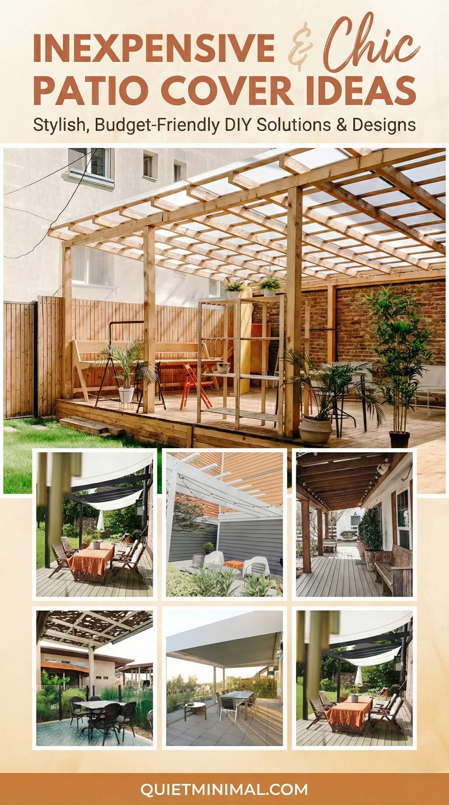 11+ Inexpensive Cheap Patio Cover Ideas - DIY – Prefab