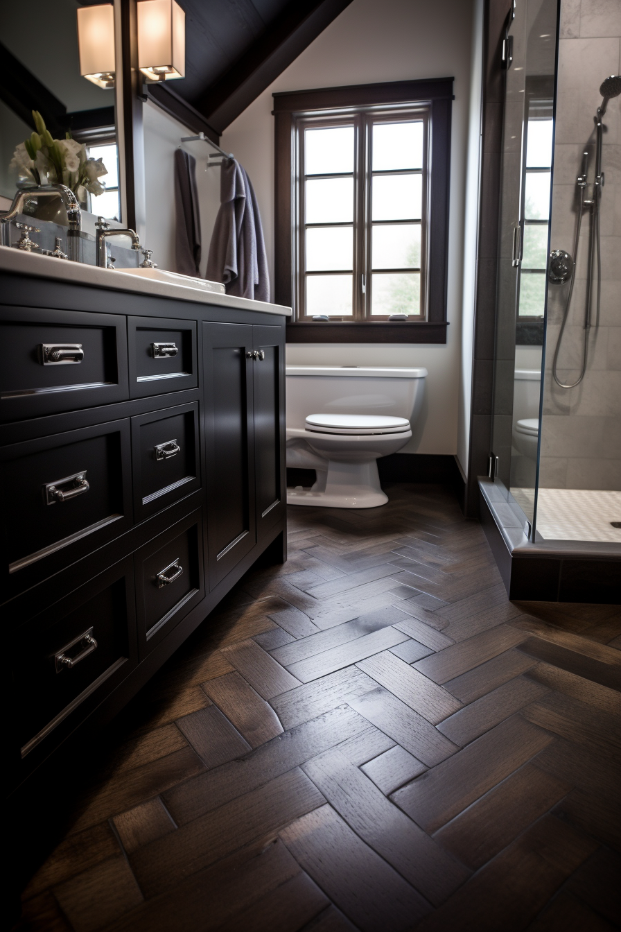 Embrace Timeless Charm with These 10 Rustic Black and Wood Bathroom Ideas - Quiet Minimal