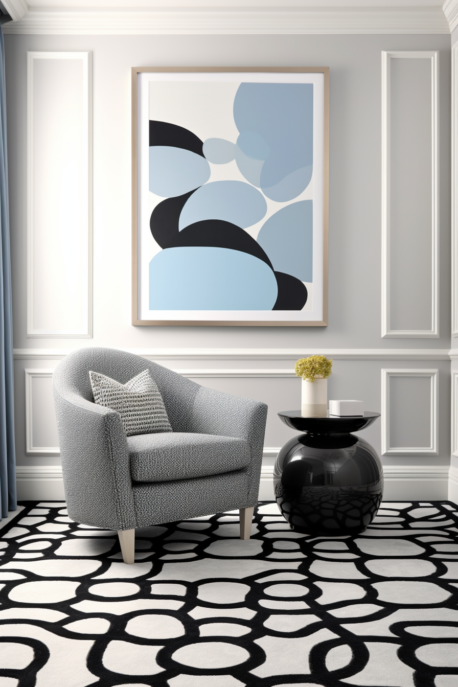 Stylish Pairings for Grey Carpets with Patterns - Quiet Minimal