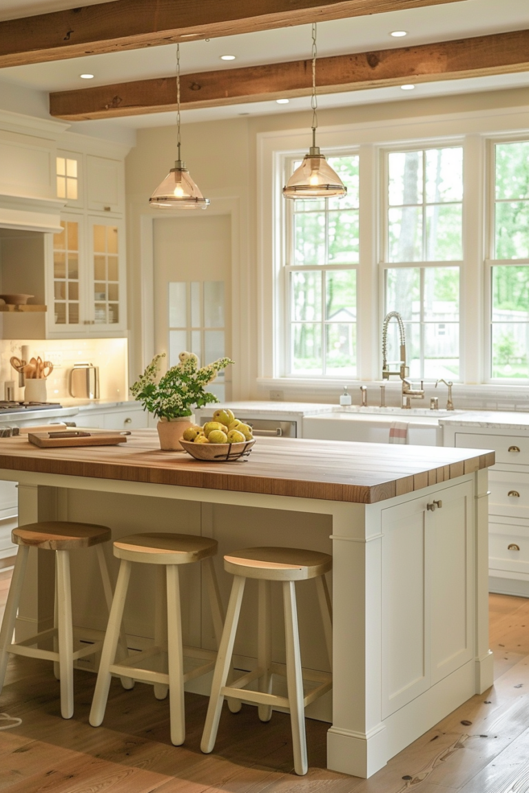 Illuminate Your Island: Farmhouse Kitchen Lighting Ideas - Quiet Minimal