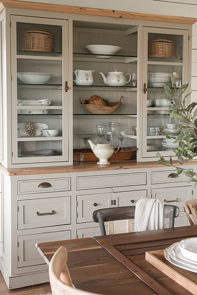 Organize in Style: Farmhouse Kitchen Hutch Ideas - Quiet Minimal