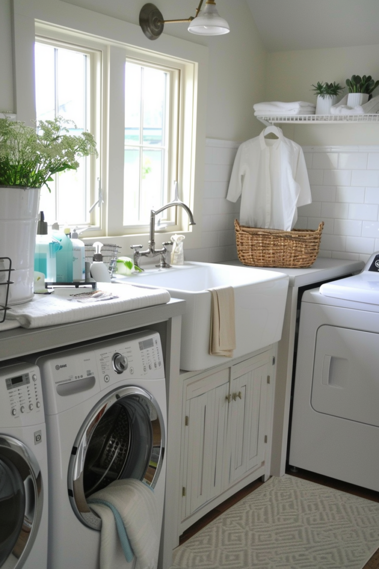 Small Laundry Room with Sink Ideas: Washing in Style - Quiet Minimal