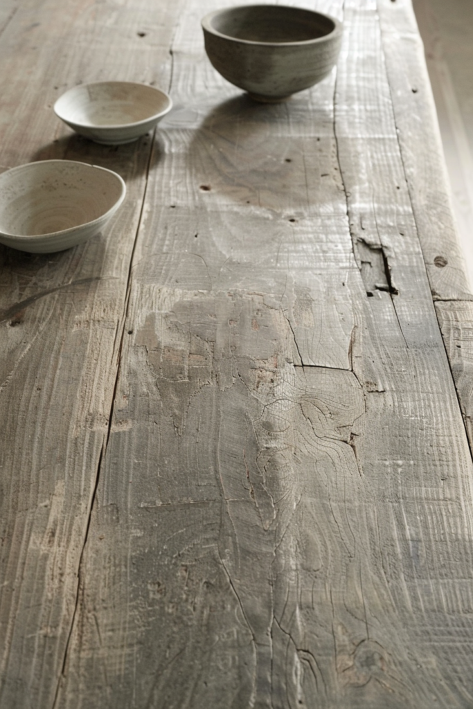 Wabi Sabi Table: Rustic Refinement - Quiet Minimal