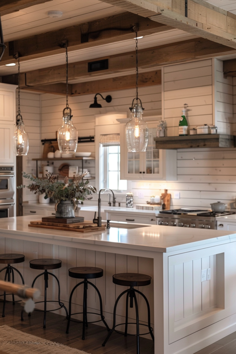 Farmhouse Kitchen Lighting Inspirations - Quiet Minimal