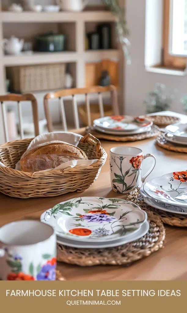 Farmhouse Kitchen Table Settings - Quiet Minimal