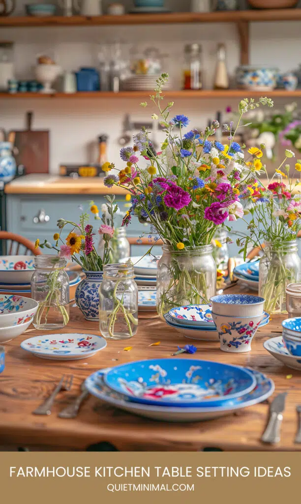 Farmhouse Kitchen Table Settings - Quiet Minimal