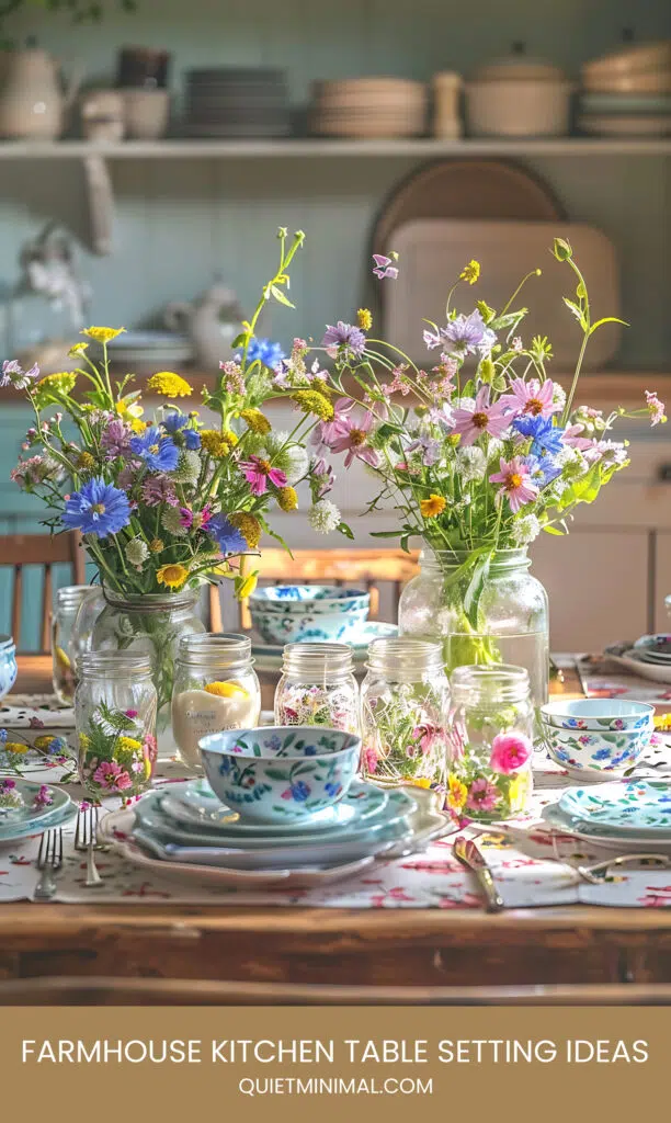 Farmhouse Kitchen Table Settings - Quiet Minimal