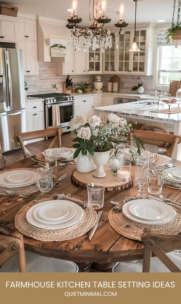 Farmhouse Kitchen Table Settings - Quiet Minimal