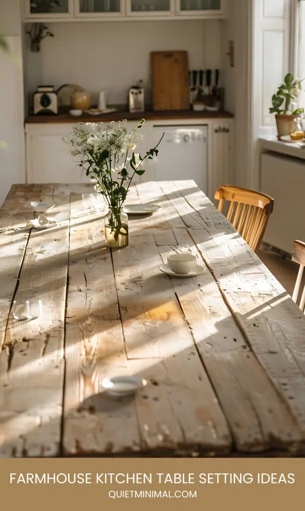 Farmhouse Kitchen Table Settings - Quiet Minimal