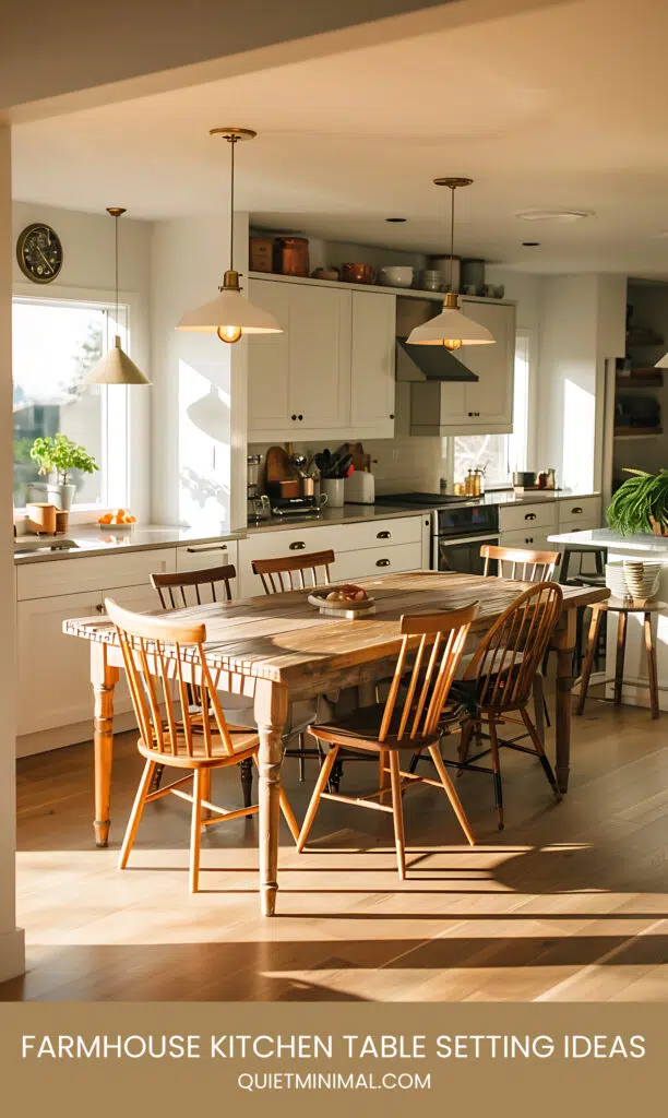 Farmhouse Kitchen Table Settings - Quiet Minimal