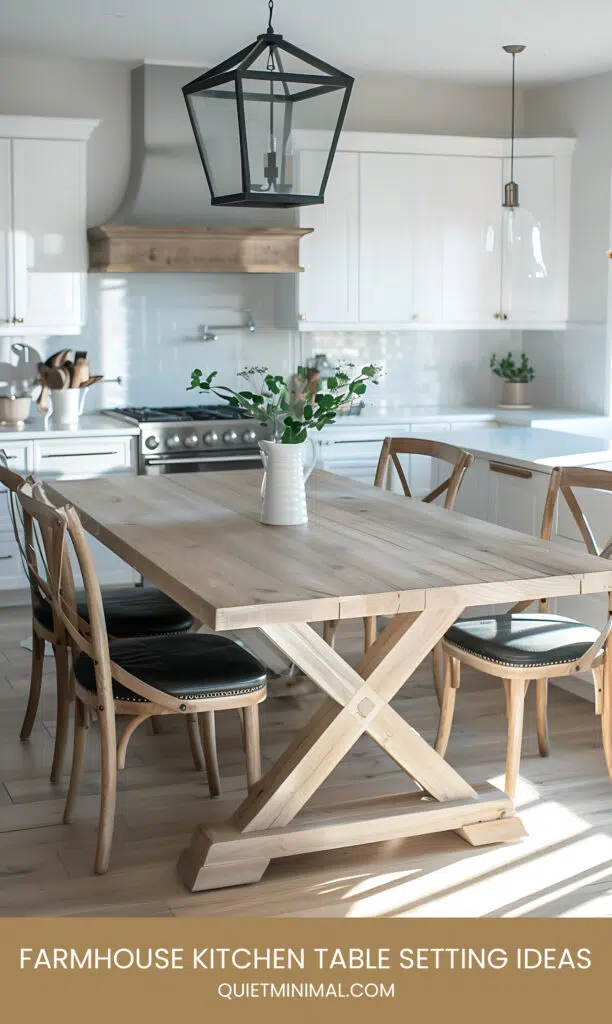 Farmhouse Kitchen Table Settings - Quiet Minimal