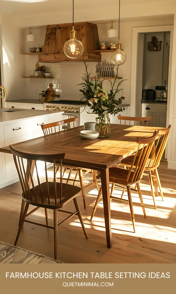 Farmhouse Kitchen Table Settings - Quiet Minimal
