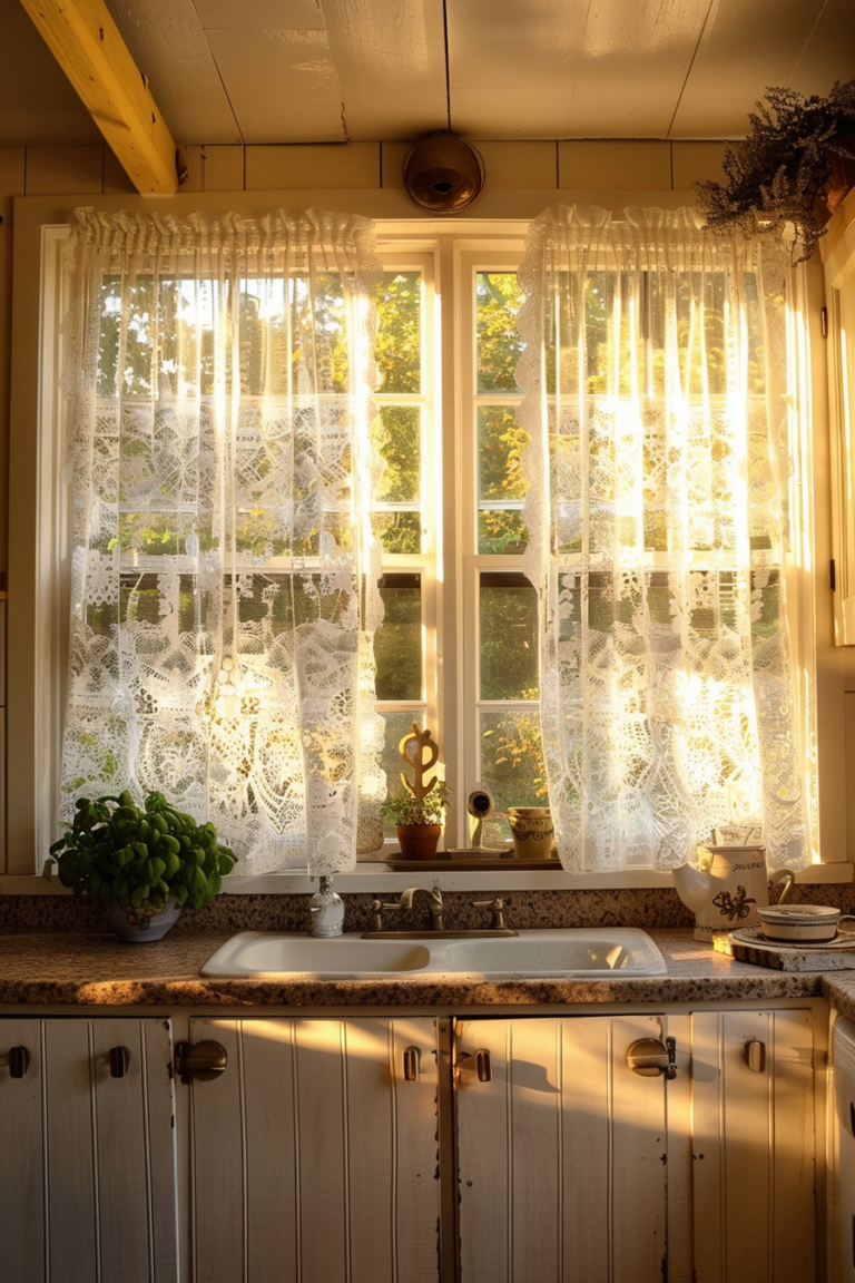 Farmhouse Kitchen Window Treatments - Quiet Minimal