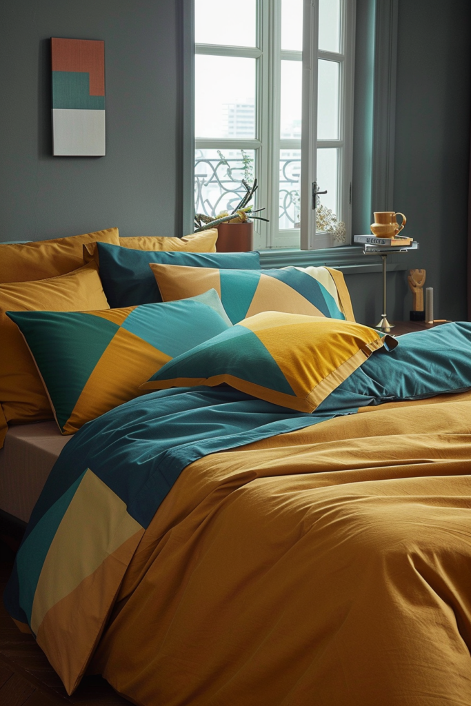 Mid-Century Modern Bed Linens - Quiet Minimal