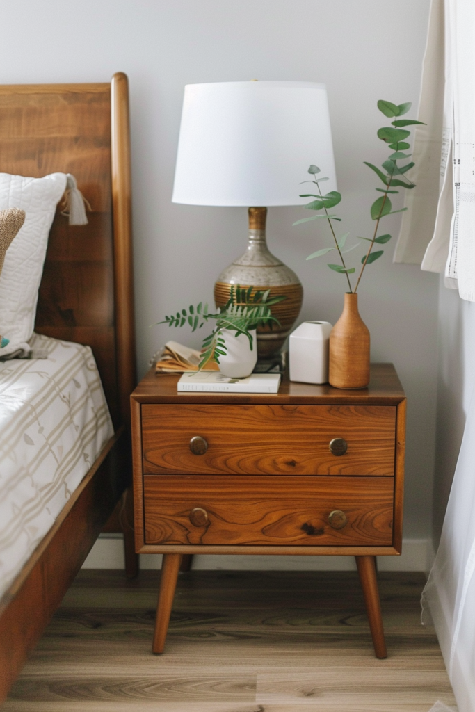 Mid-Century Modern Bedside Table - Quiet Minimal