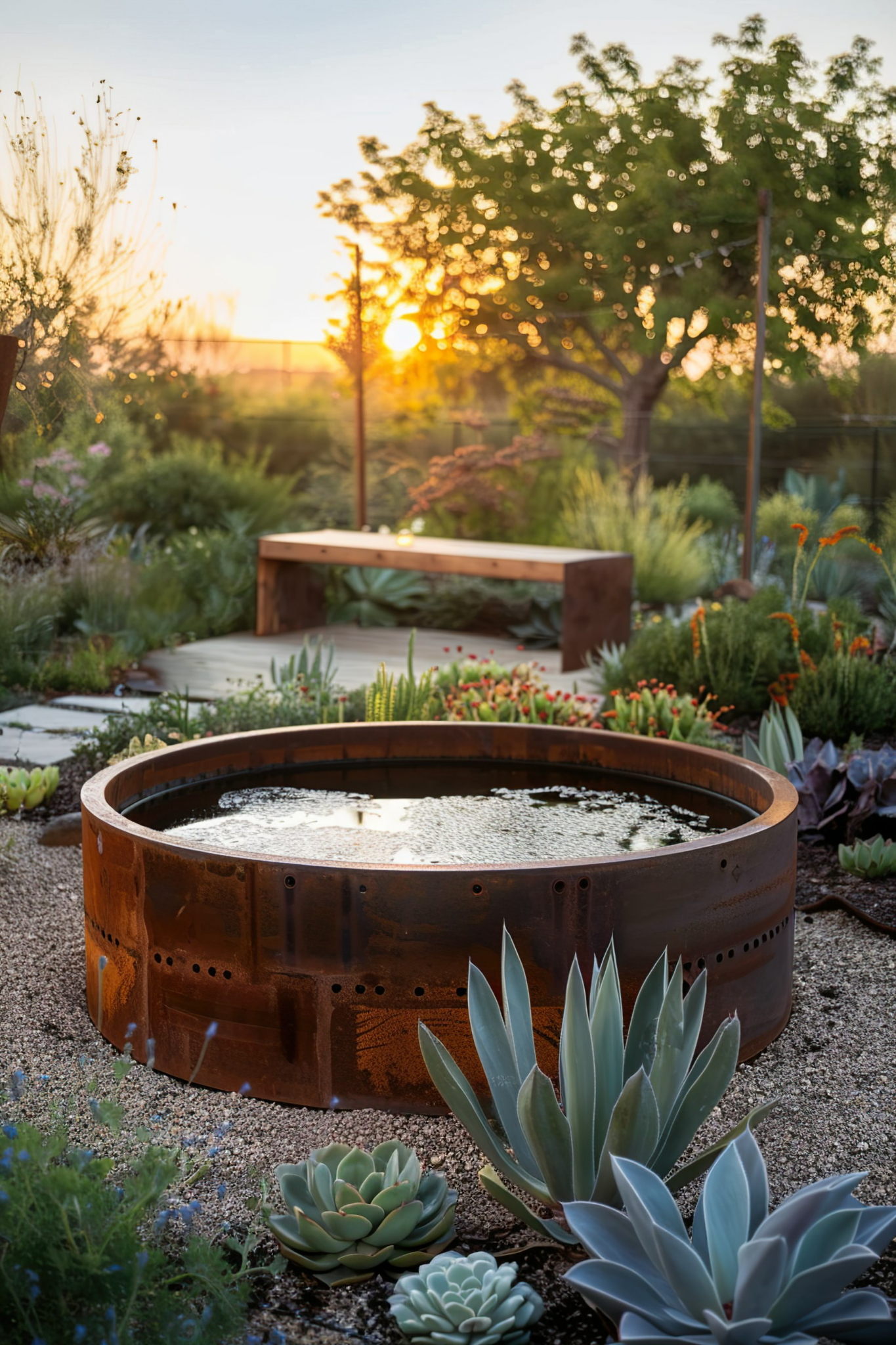 Stock Tank Pool Bench Ideas - Quiet Minimal