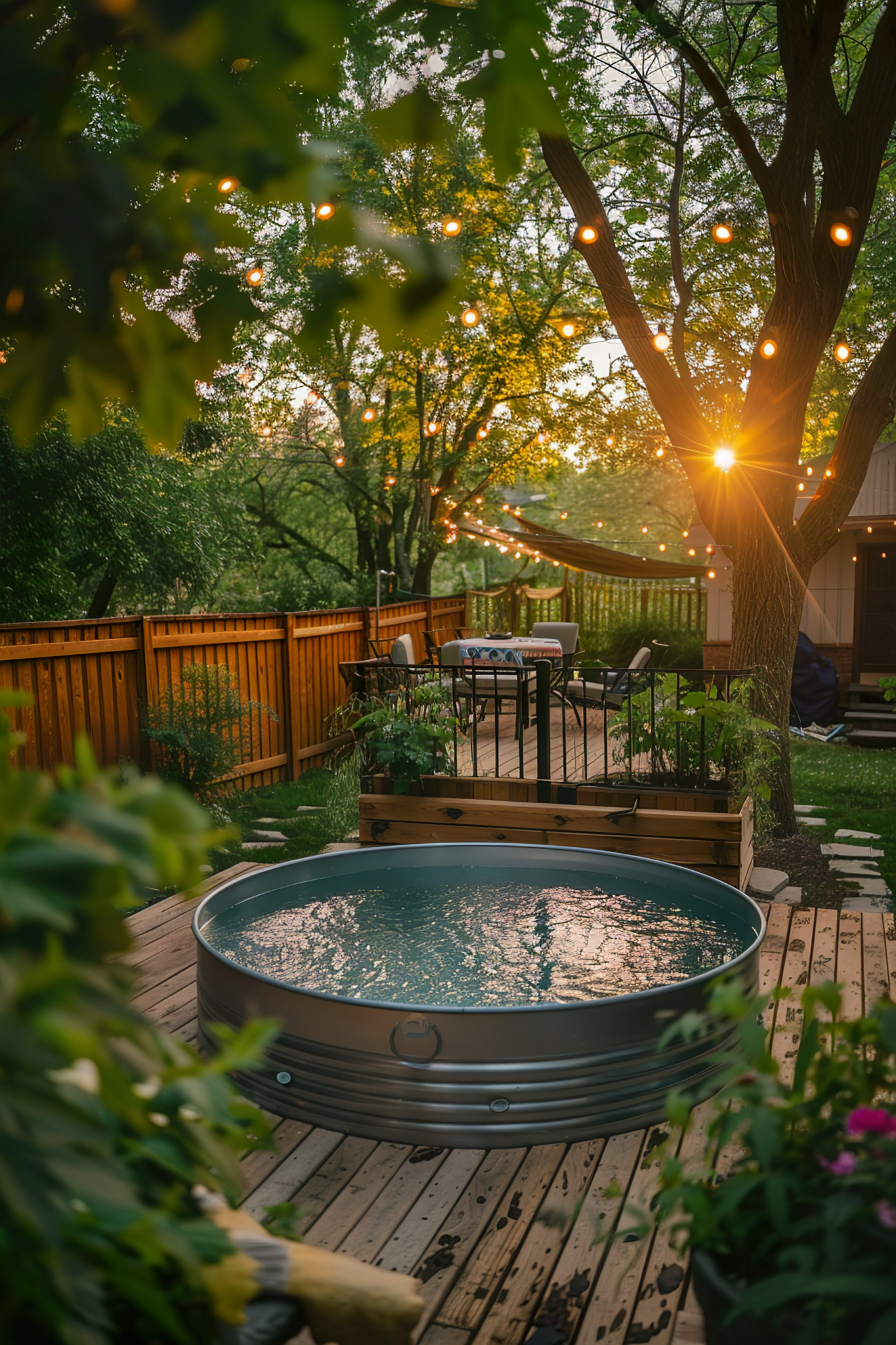Stock Tank Pool Bench Ideas - Quiet Minimal