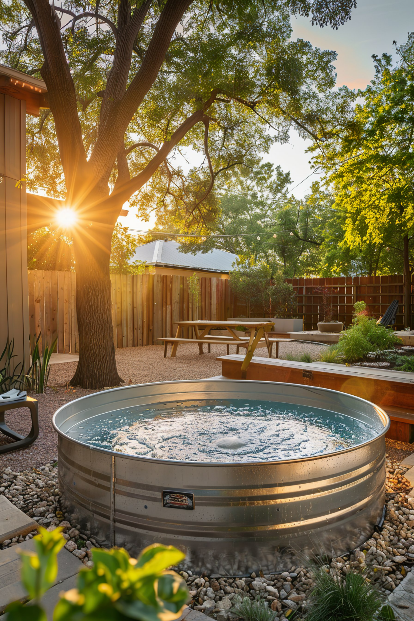 Stock Tank Pool Bench Ideas - Quiet Minimal