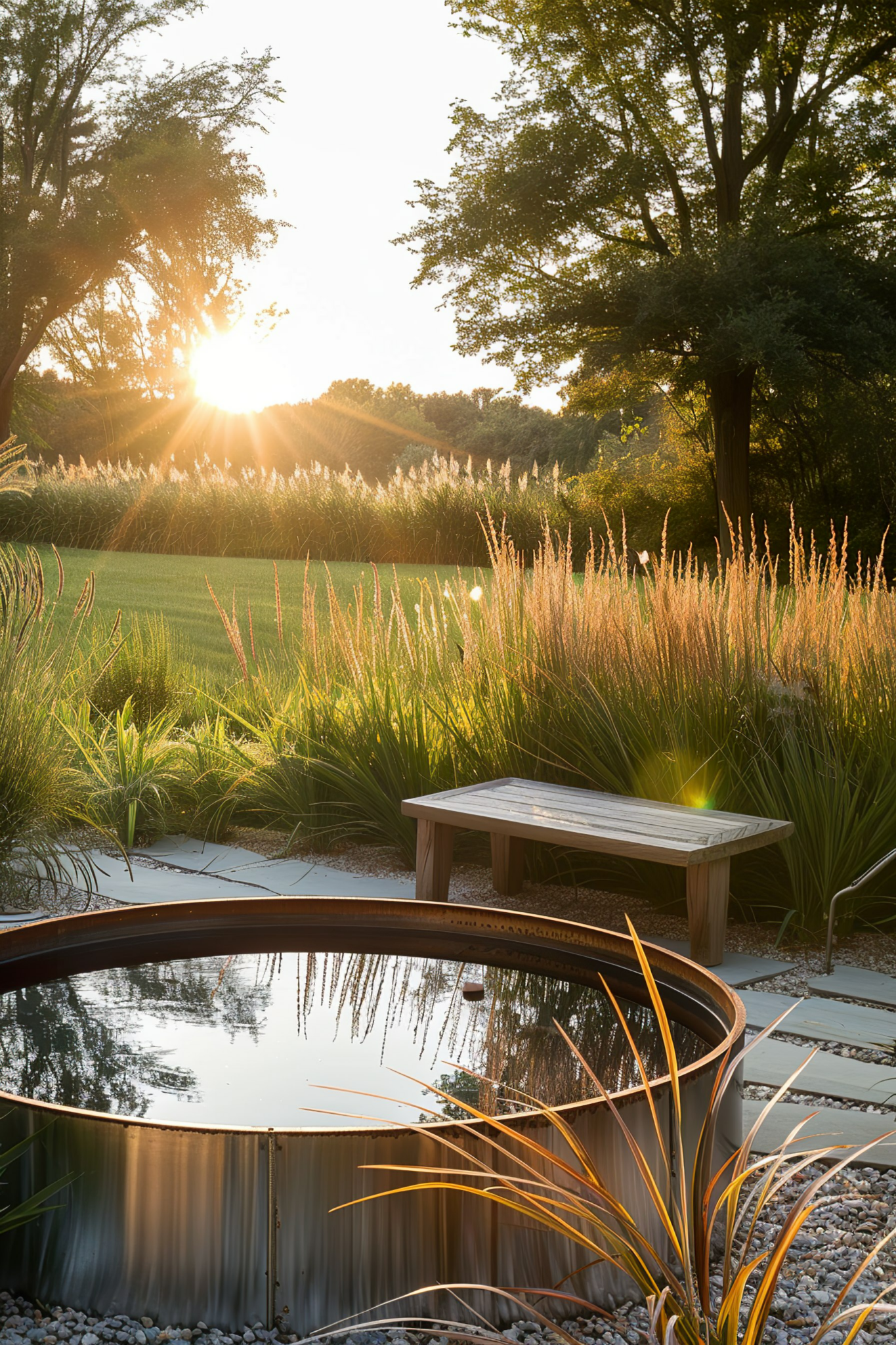 Stock Tank Pool Bench Ideas - Quiet Minimal
