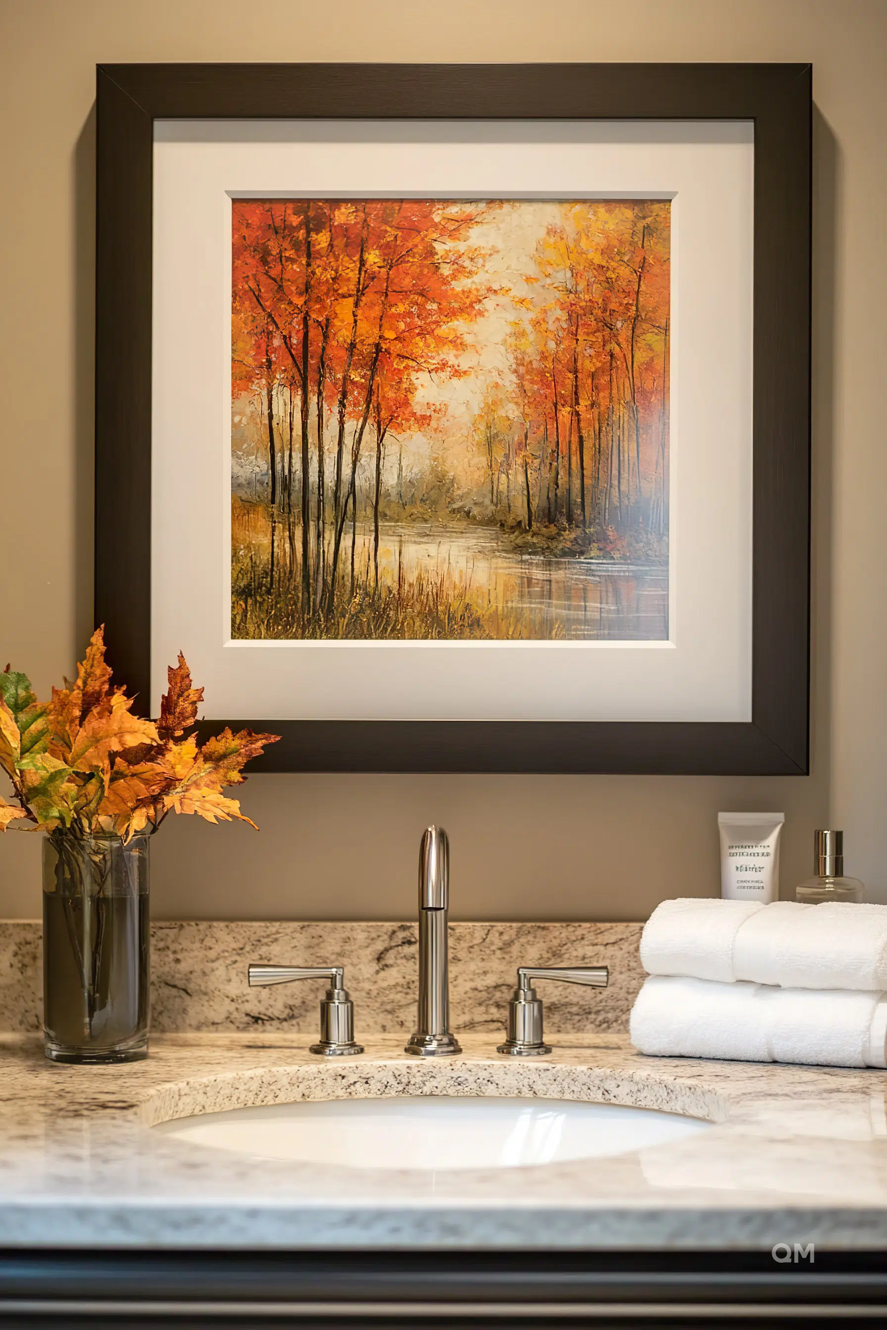 Bathroom Fall Wall Decor: Autumnal Themes - Quiet Minimal