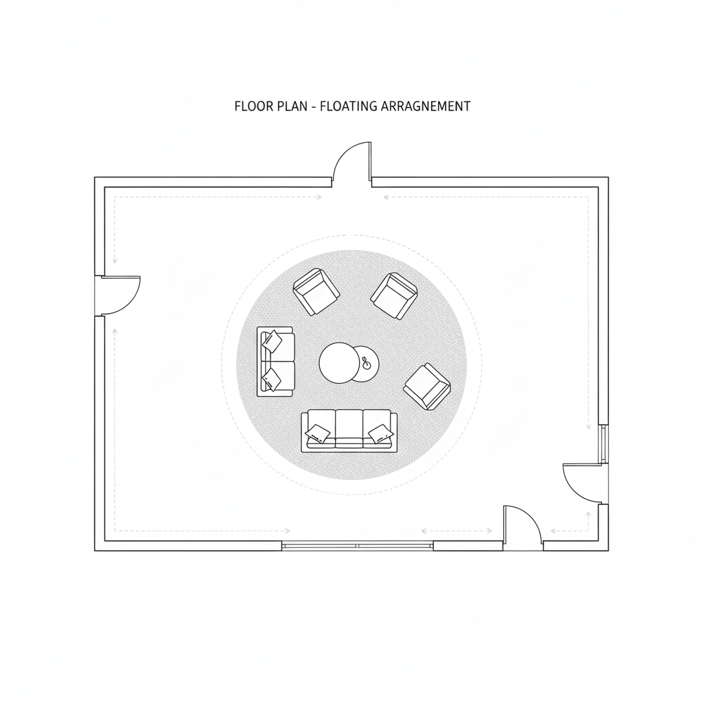Layout Solutions for Rectangular Living Rooms (2D Plans Included ...