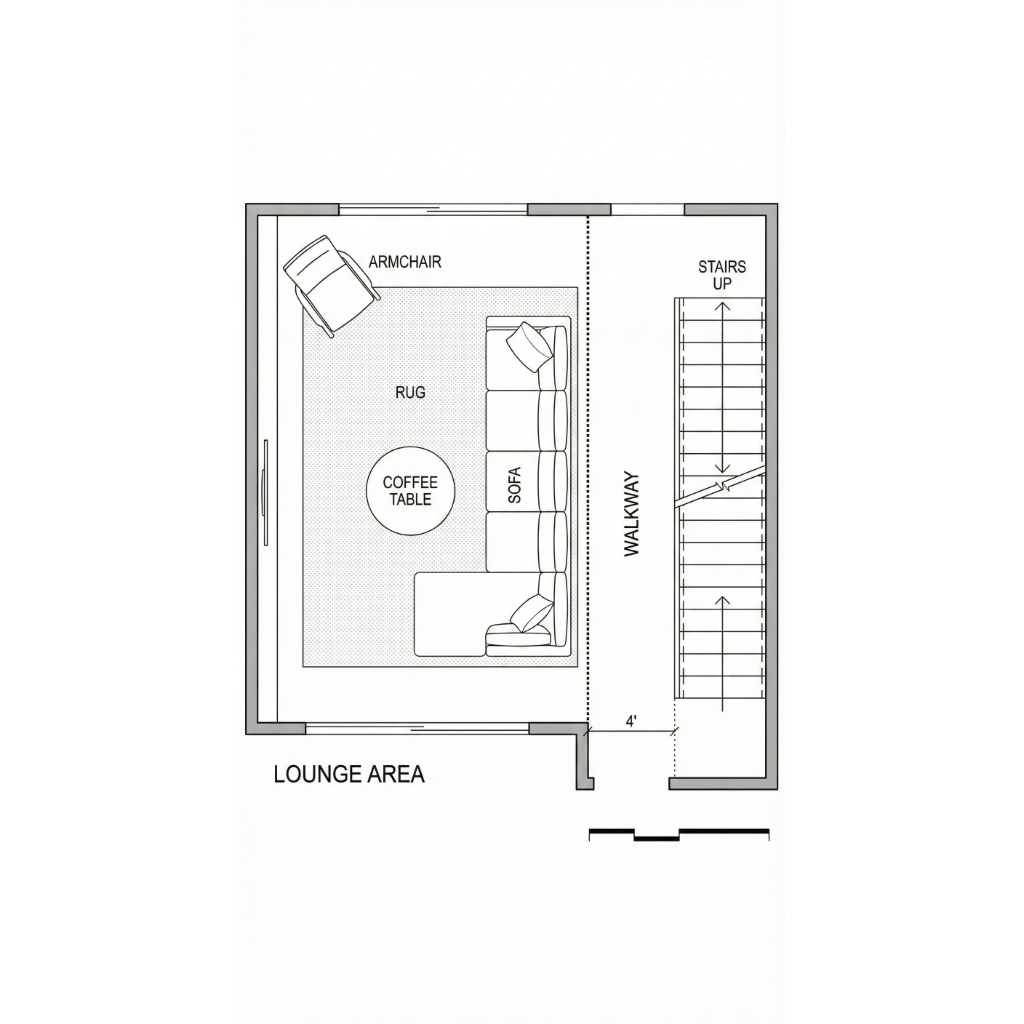 Layout Solutions for Rectangular Living Rooms (2D Plans Included ...