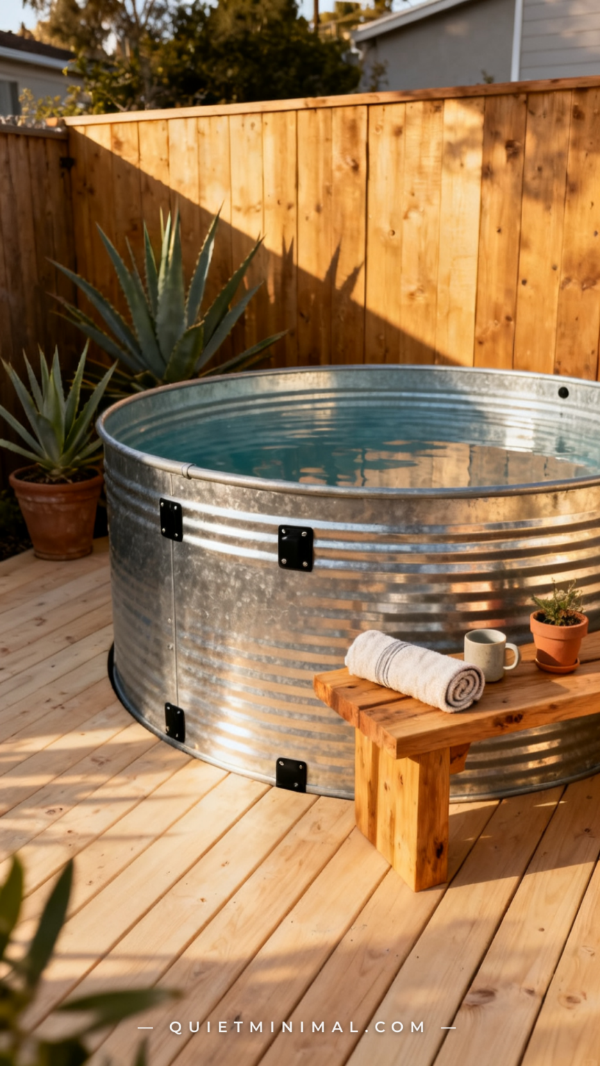 11 Stock Tank Pool Bench Ideas That Actually Work in Small Yards ...