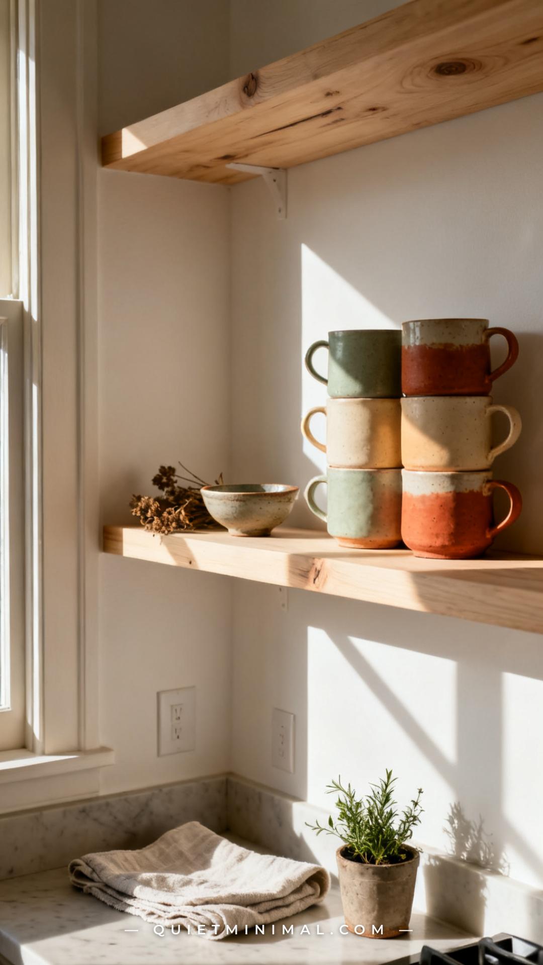 14 Artisan Kitchen Decor Ideas with Stacked Mugs and Wooden Utensils ...
