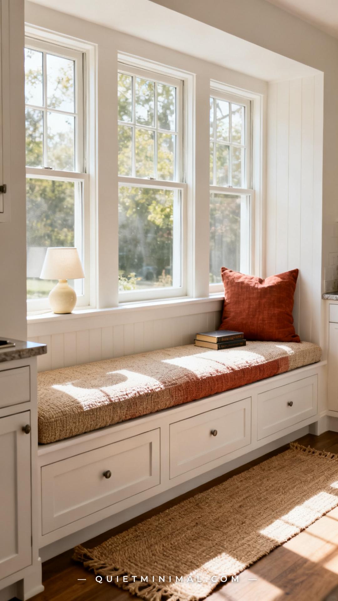 10 Cozy Breakfast Nook Ideas With a Cushioned Window Bench and Perfect ...