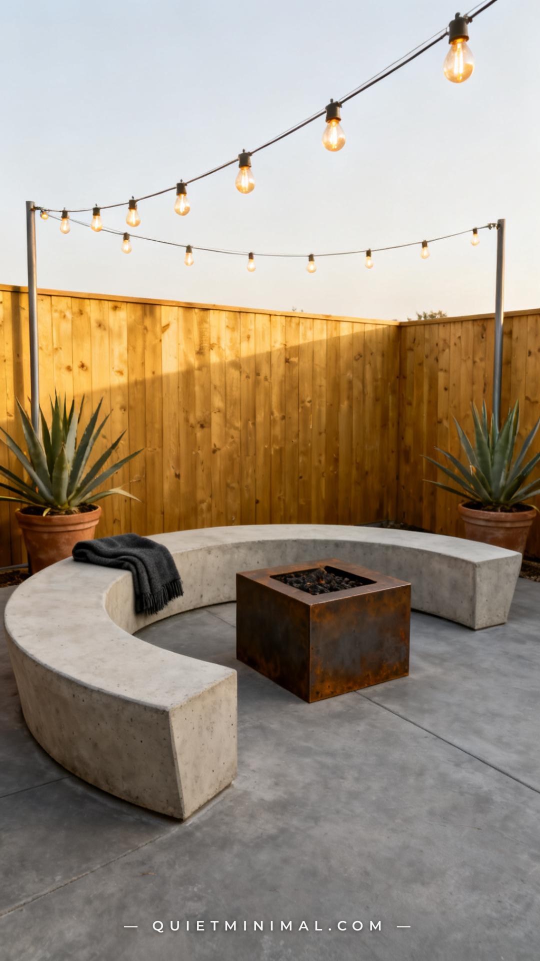 11 Fire Pit Seating Ideas with Stone Bench Ring, Built-In Planter, and ...