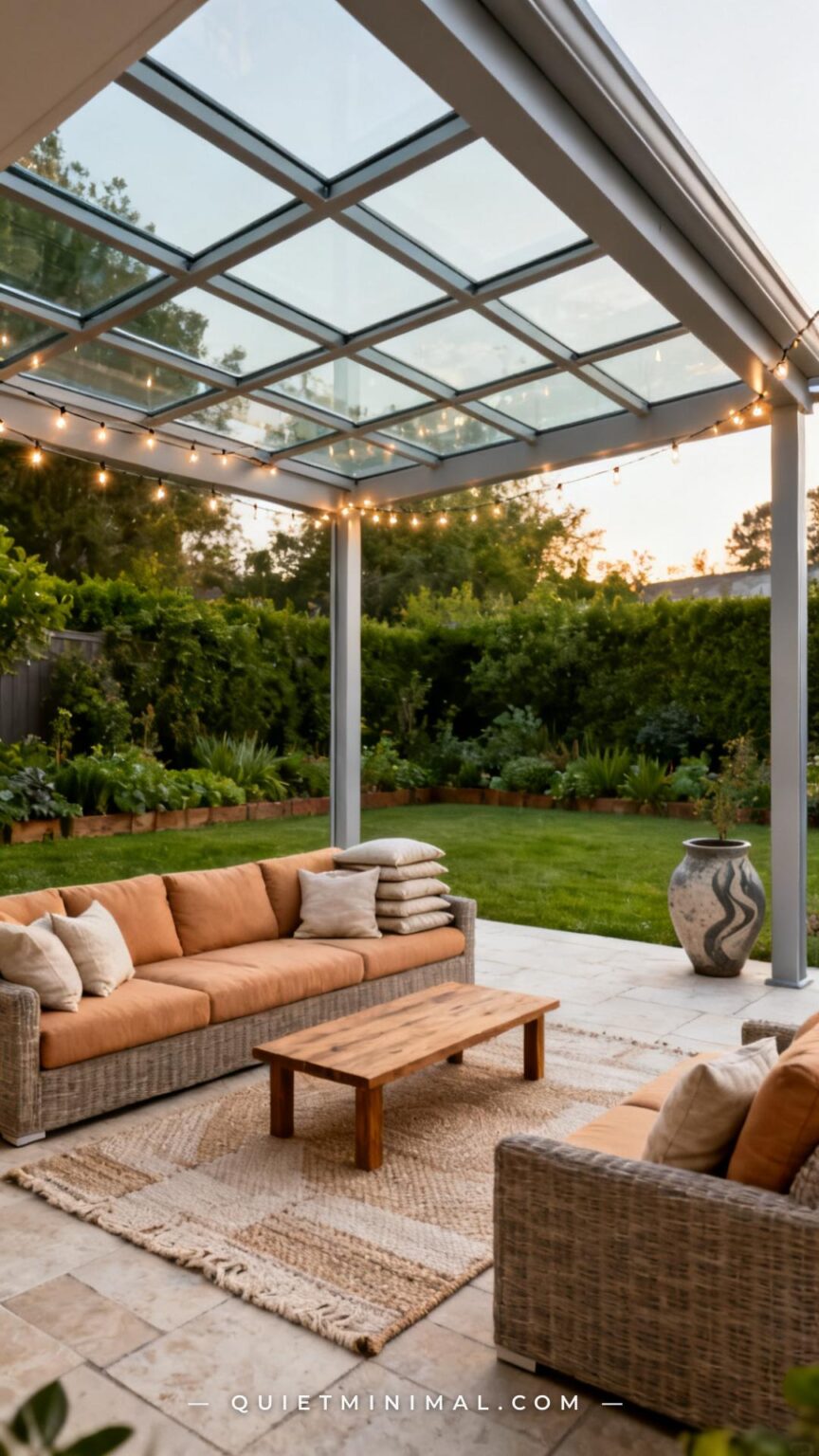 11 Glass Roof Pergola Ideas for a Covered Outdoor Living Room That ...