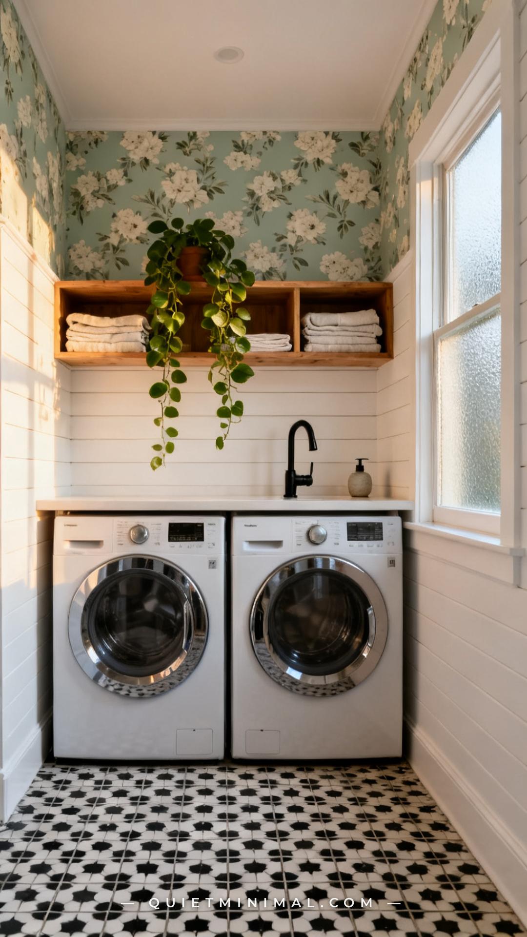 12 Laundry Room Inspiration Ideas With Bold Wallpaper, Shiplap, Tile ...