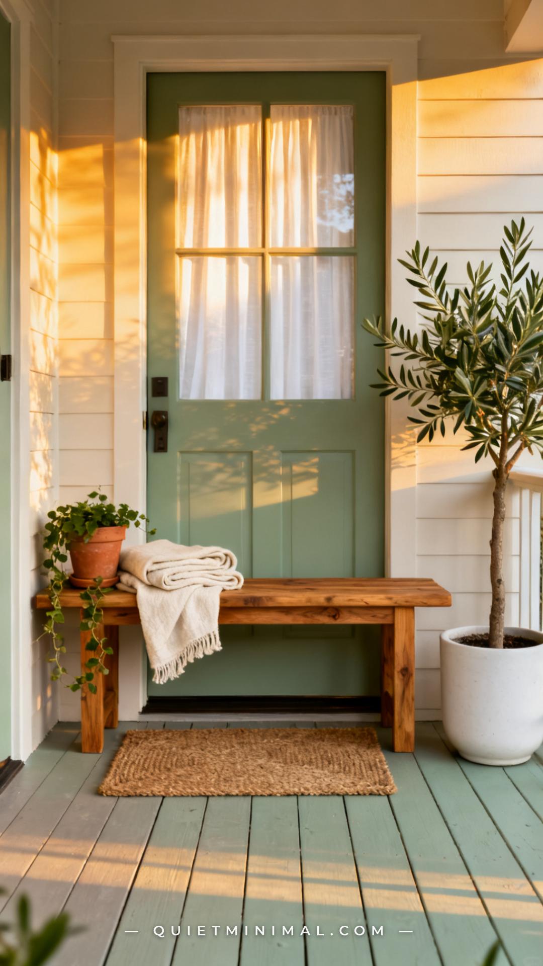 15 Outdoor Bench Ideas for an Entry Porch (Plus What to Style Around ...