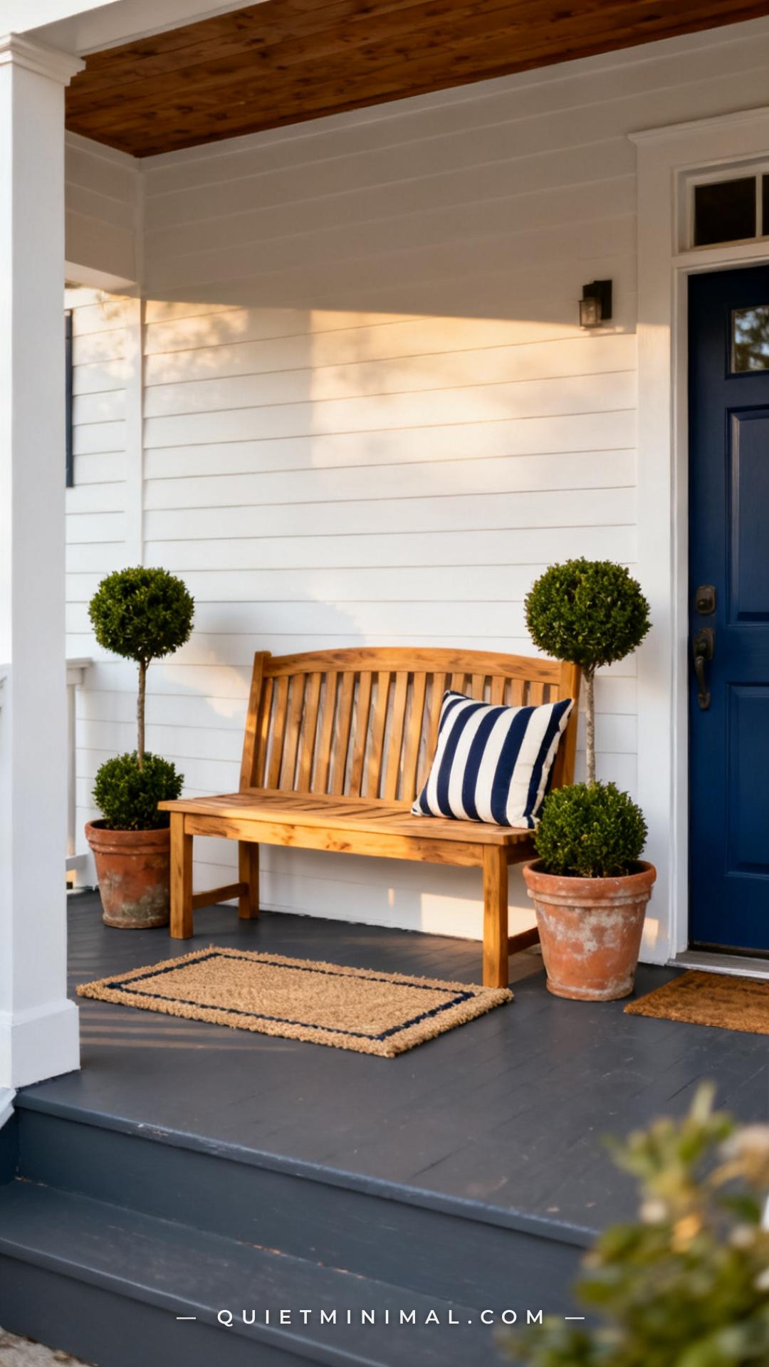 15 Outdoor Bench Ideas for an Entry Porch (Plus What to Style Around ...
