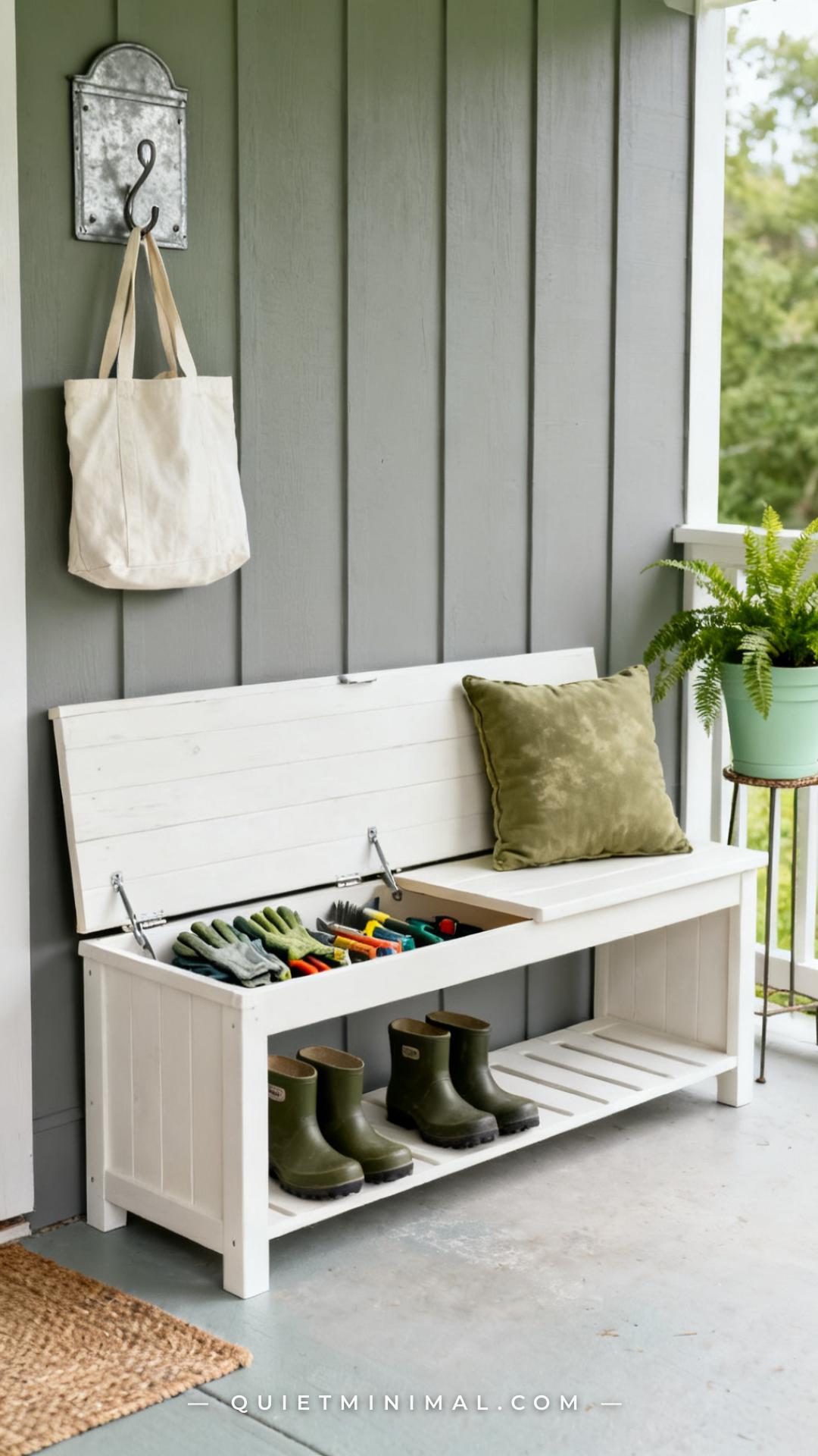 15 Outdoor Bench Ideas for an Entry Porch (Plus What to Style Around ...