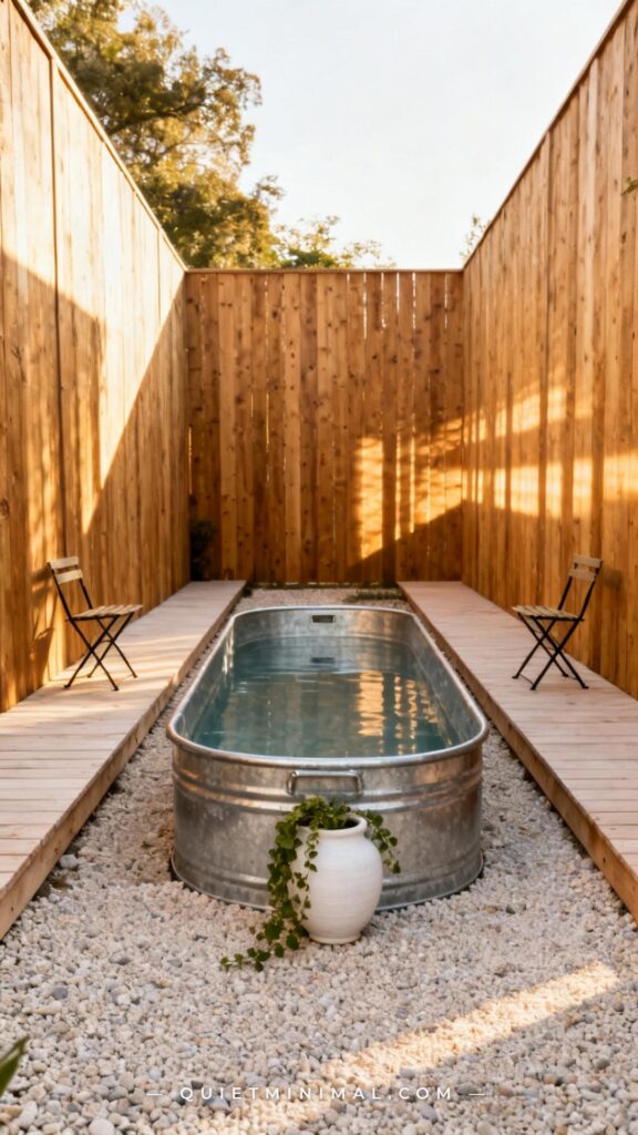 10 Long Rectangular Stock Tank Pool Ideas for a Narrow Backyard - Quiet ...