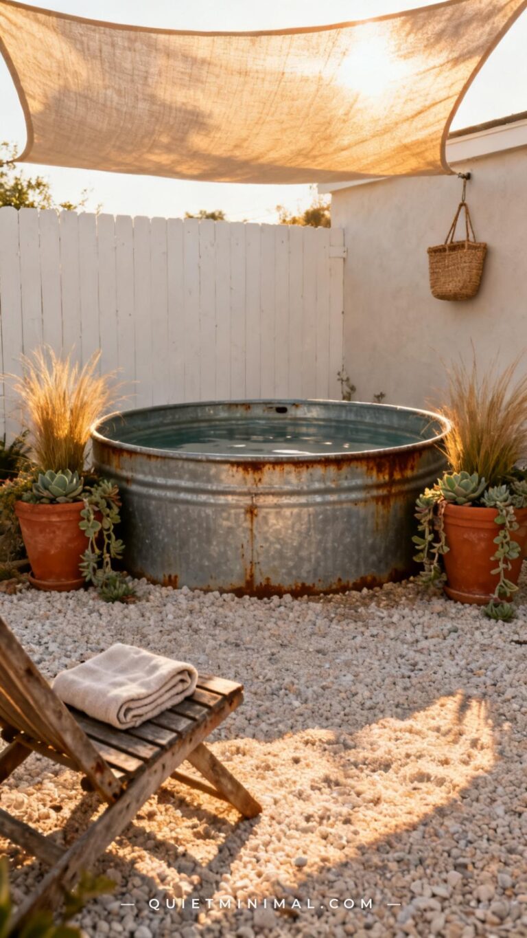 14 Inexpensive Backyard Pool Ideas with a Stock Tank on Gravel - Quiet ...
