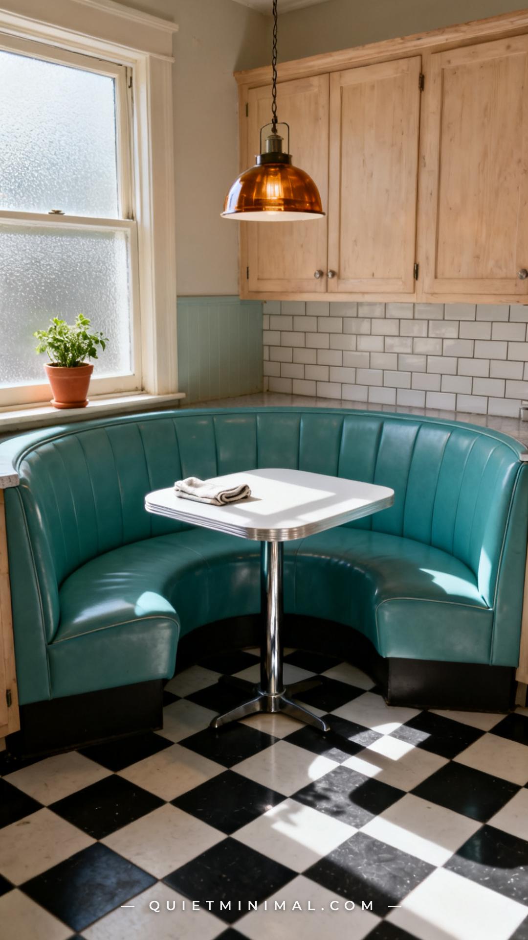 13 Vintage Breakfast Nook Ideas With Retro Tile, Booth Seating, and the ...